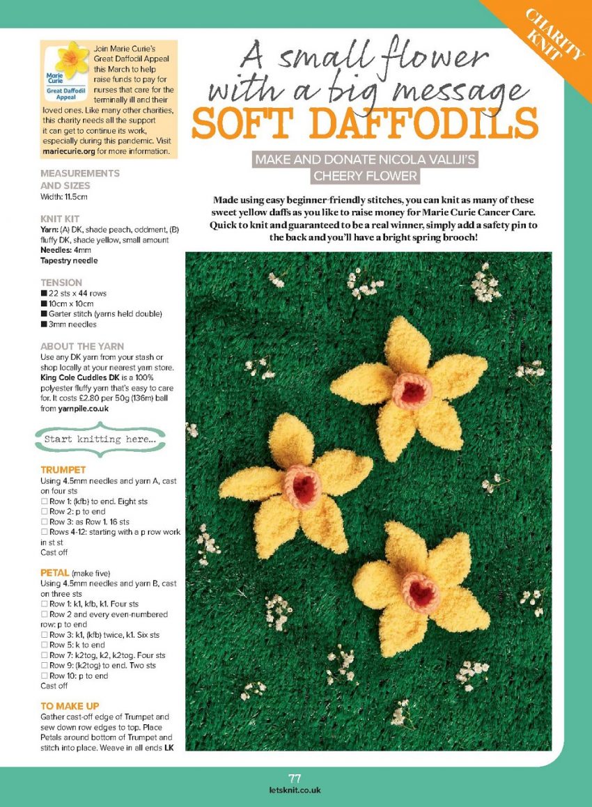 Knit Up Some Daffodils - Knitting Free